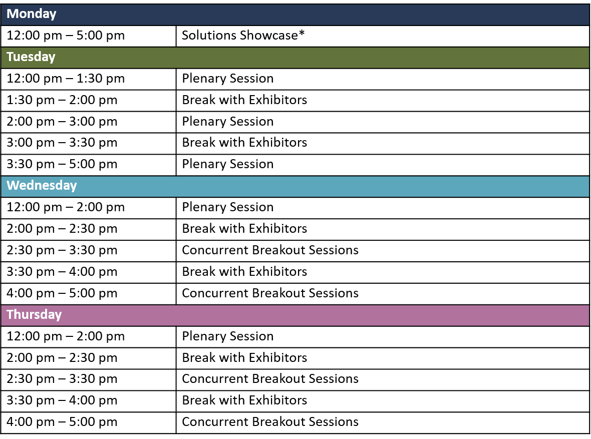 Schedule at a Glance | AOPO